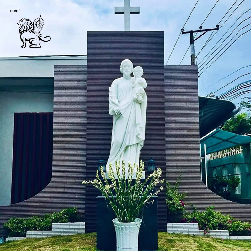 Marble Saint Joseph Statue Father of Jesus Catholic St. Joseph ...
